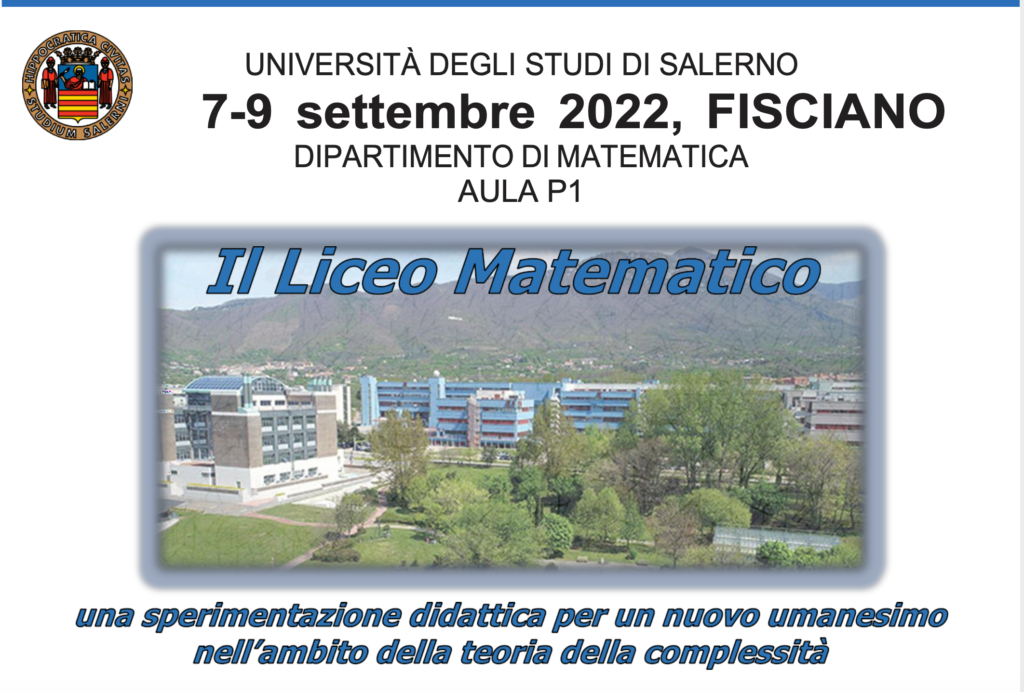 Convegno sul Liceo Matematico (Salerno 7-9 set 2022) - Liceo Matematico